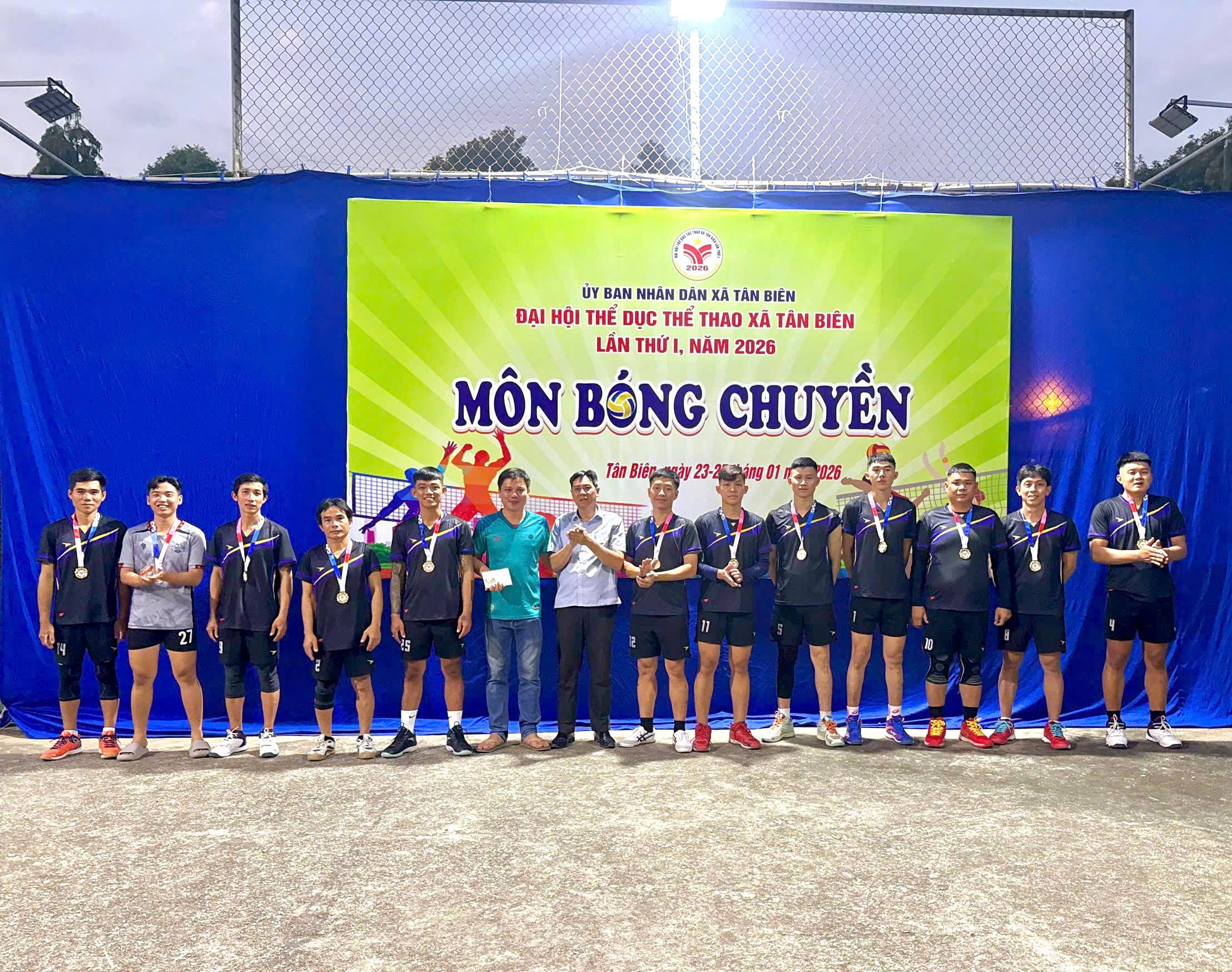 TÂN BIÊN: TRAO GIẢI MÔN BÓNG CHUYỀN ĐẠI HỘI TDTT LẦN THỨ I NĂM 2026