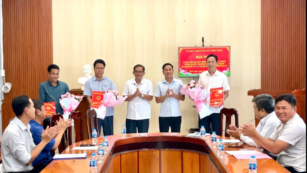 Vĩnh Châu công bố quyết định nghỉ, thôi việc theo Nghị định 178, Nghị định 67 và Nghị định 154