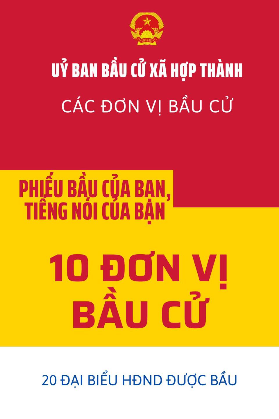 Các đơn vị bầu cử và số lượng đại biểu Hội đồng Nhân dân xã Hợp Thành ...